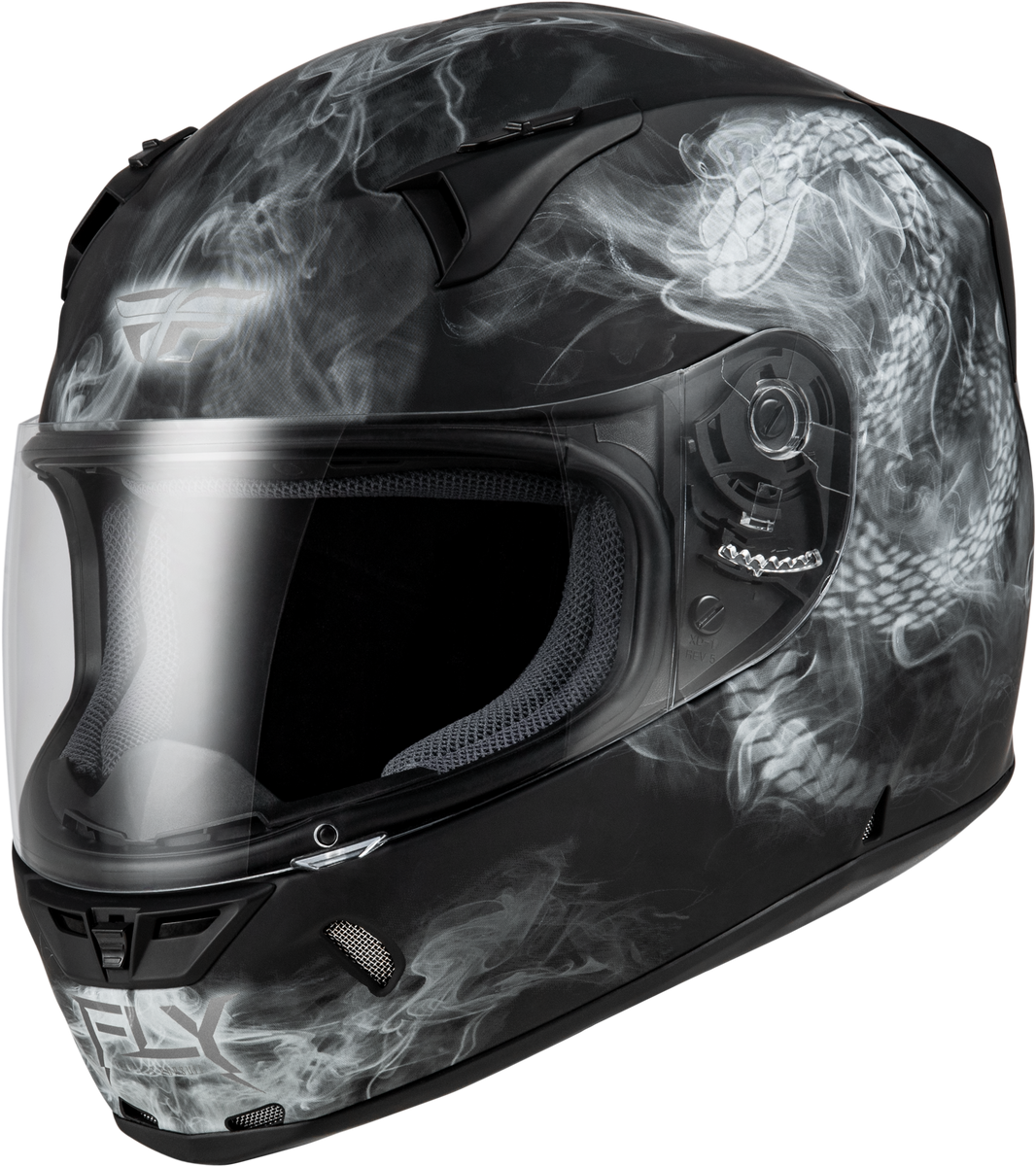 REVOLT COIL HELMET MATTE BLACK/WHITE SM – G-FORCE POWERSPORTS